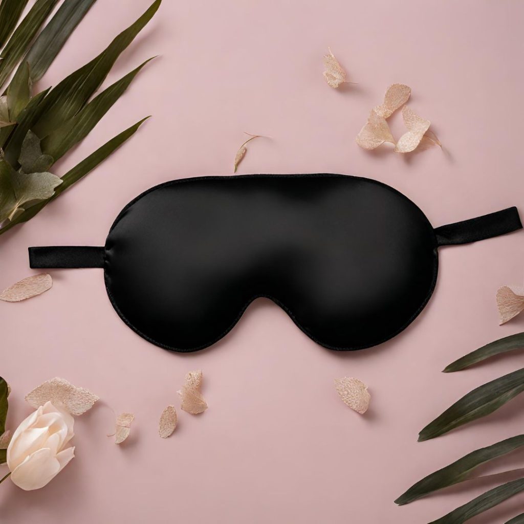 Buy 100% Pure Silk Sleep Mask In India | Color - Black | FREE Shipping